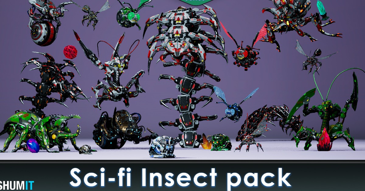 Sci-Fi Insect Pack | 3D 角色 | Unity Asset Store