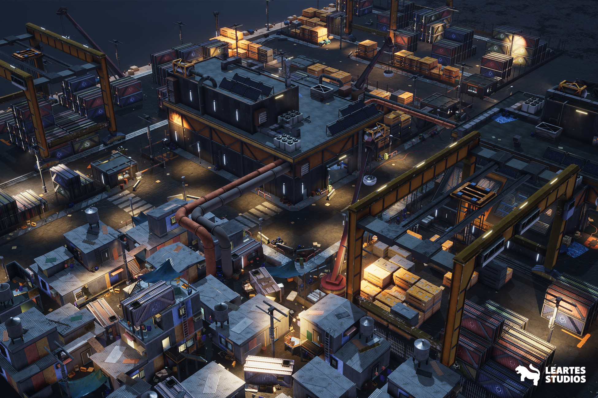 Cyberpunk Port City Environment | 3D Industrial | Unity Asset Store