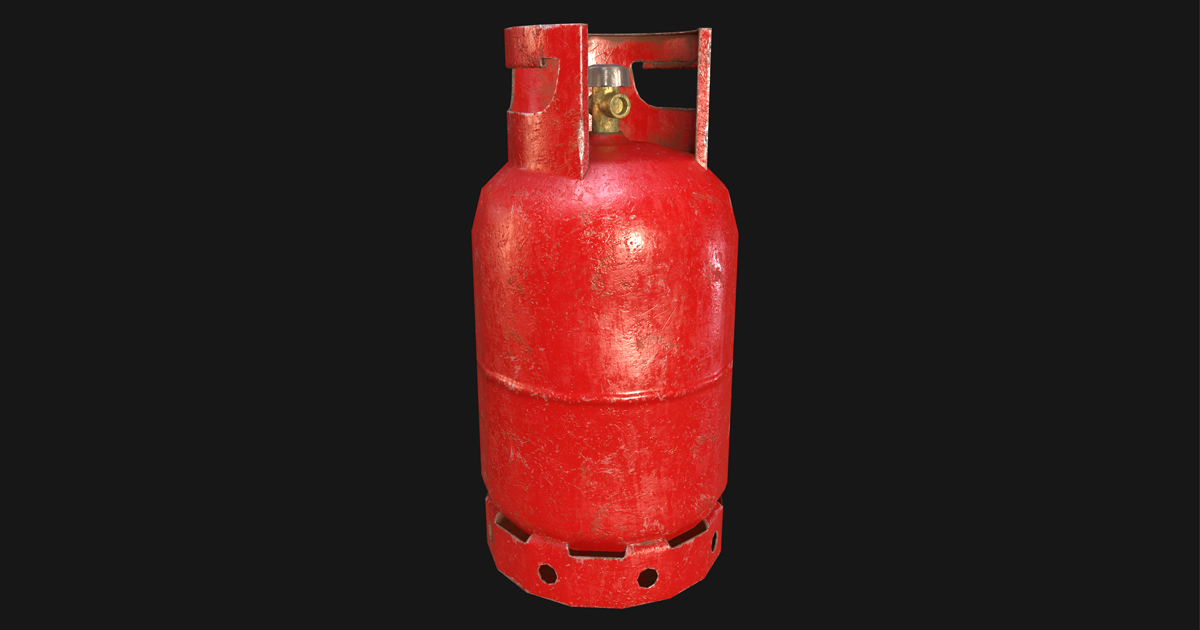 Gas Cylinder 3D Model Game Ready | 3D Props | Unity Asset Store