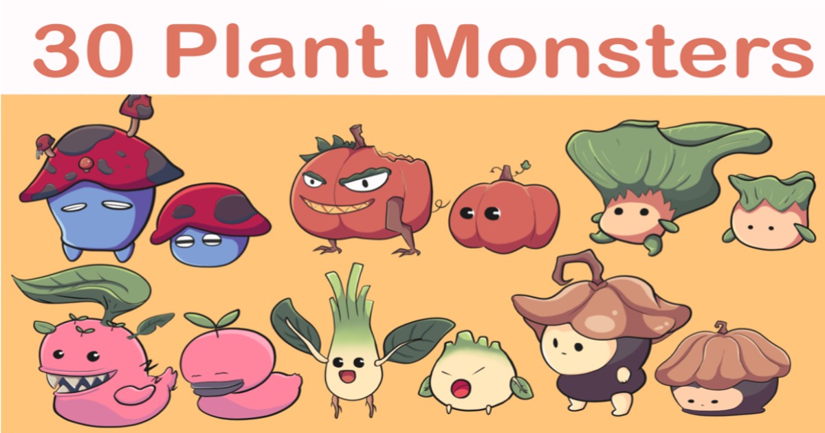 30 Plant Monsters Animations | 2D Characters | Unity Asset Store