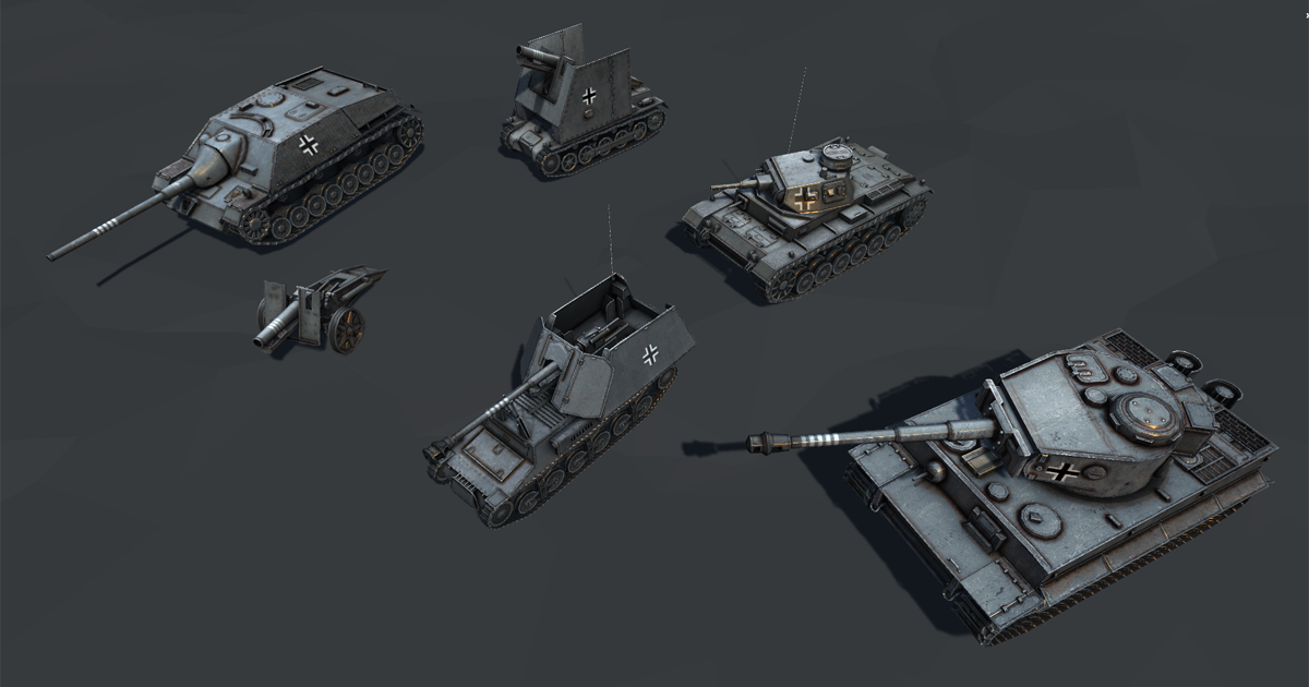 WWII Low Poly German Tanks #1 | 3D Land | Unity Asset Store