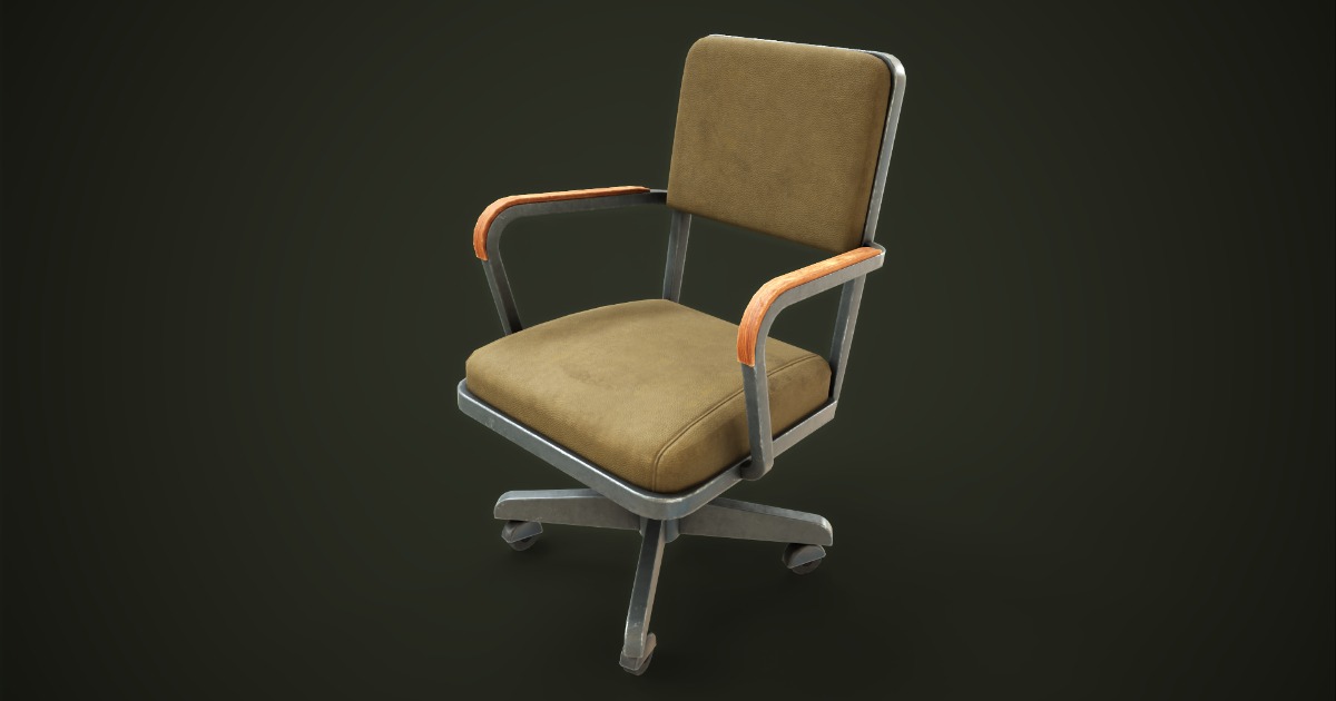 Vintage Office chair | 3D Furniture | Unity Asset Store
