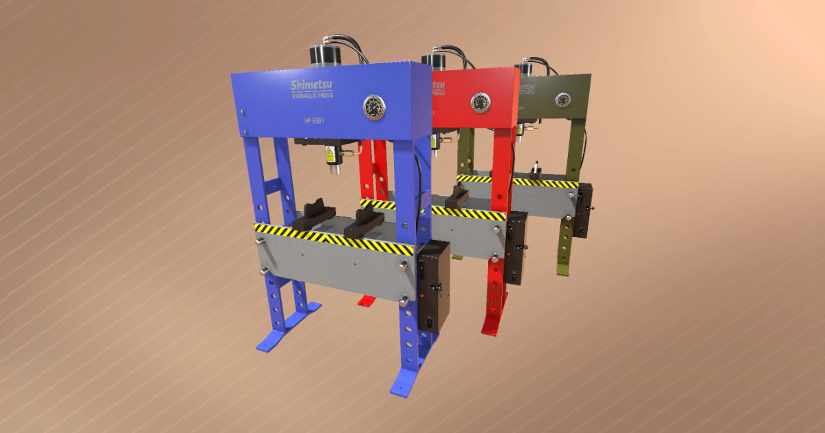 Hydraulic Press Set | 3D Industrial | Unity Asset Store