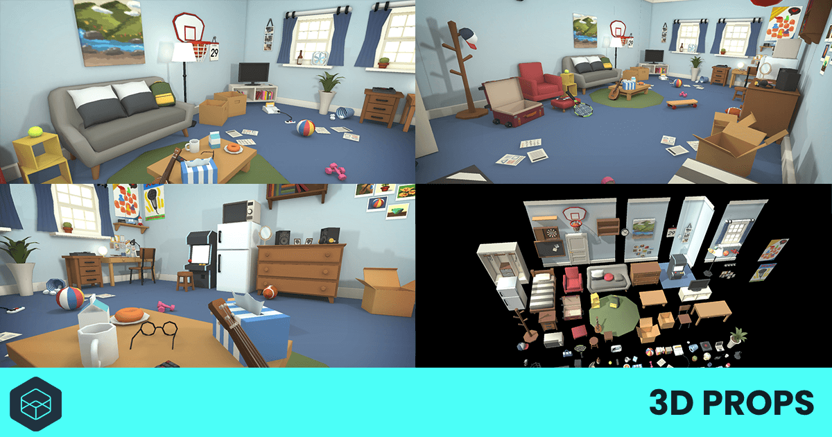 3D Props - Kids Room | 3D Interior | Unity Asset Store