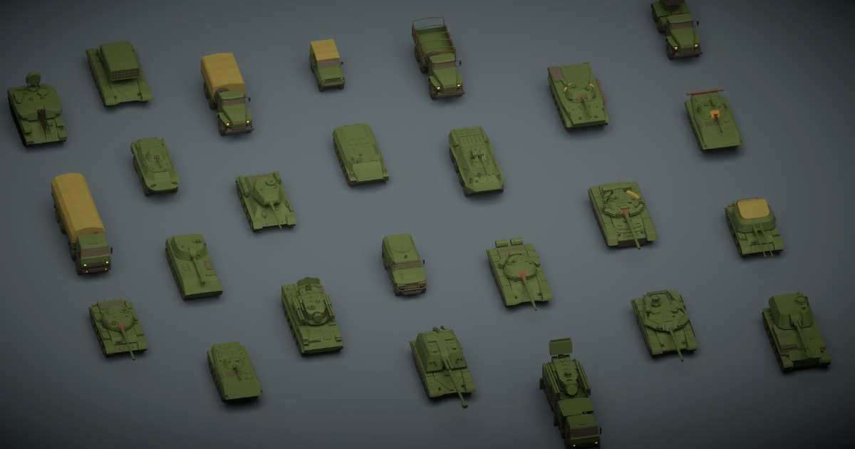Low Poly Soviet Military Vehicle Bundle | 3D Land | Unity Asset Store