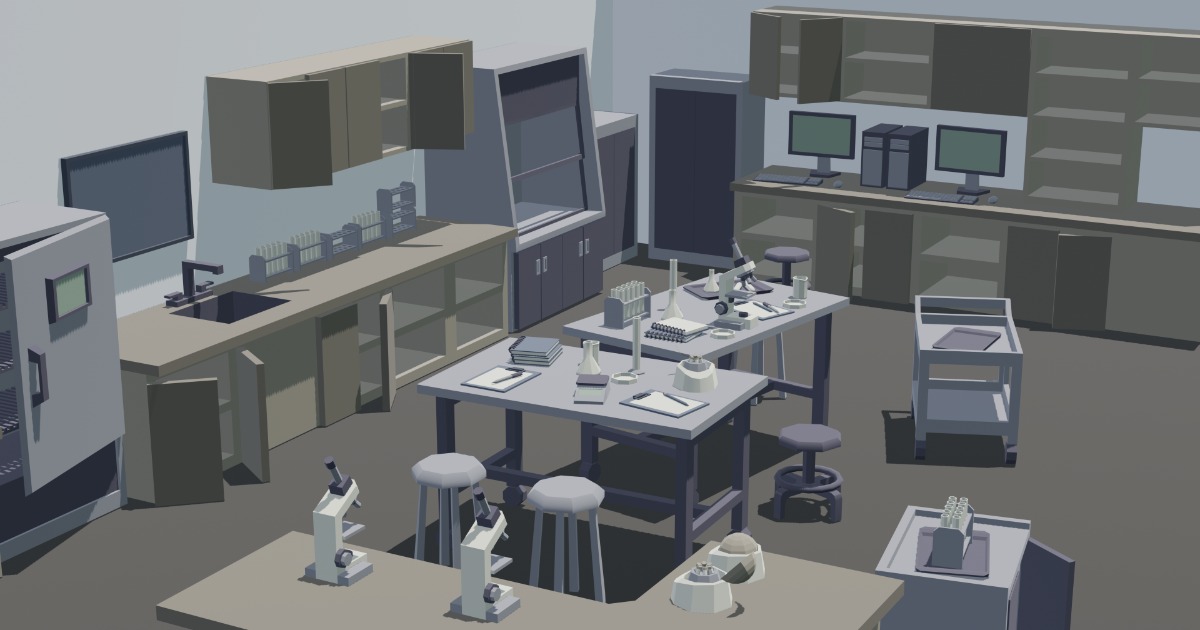 Low Poly Science Lab Pack | 3D Interior | Unity Asset Store