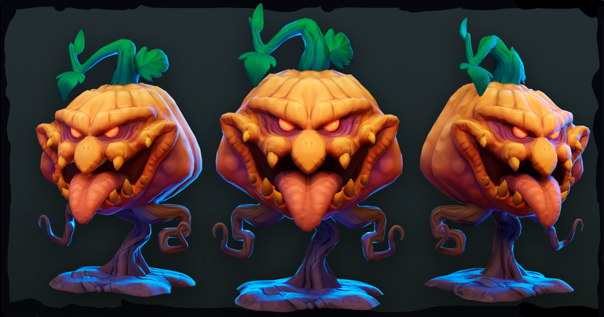 Stylized Pumpkin Monster – Game-Ready 3D Character | 3D Creatures ...
