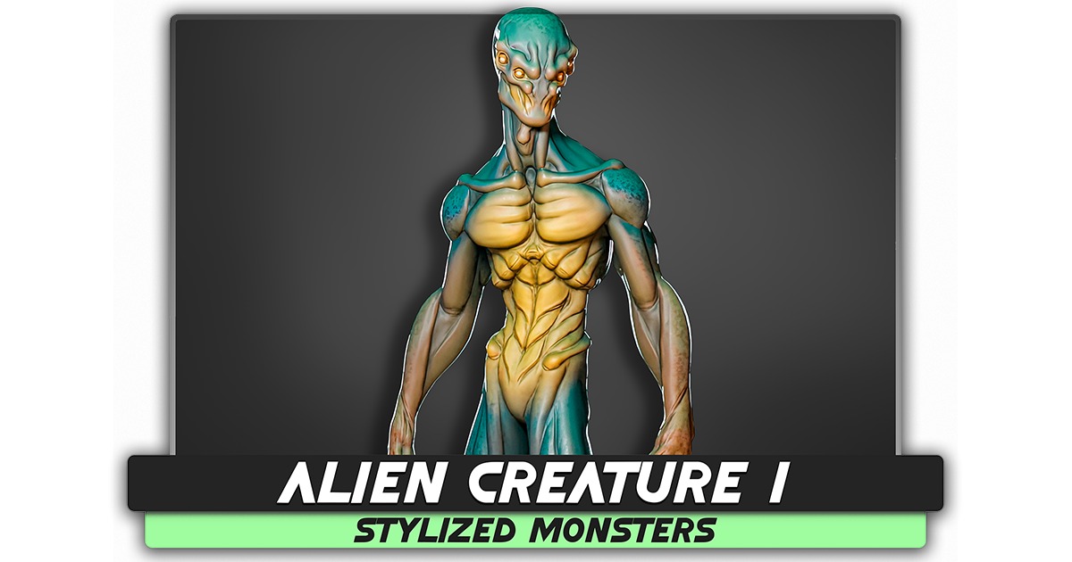 Alien Creature 01 – Stylized Monster – Animation Fantasy Enemy UFO Character #14 | 3D Creatures ...