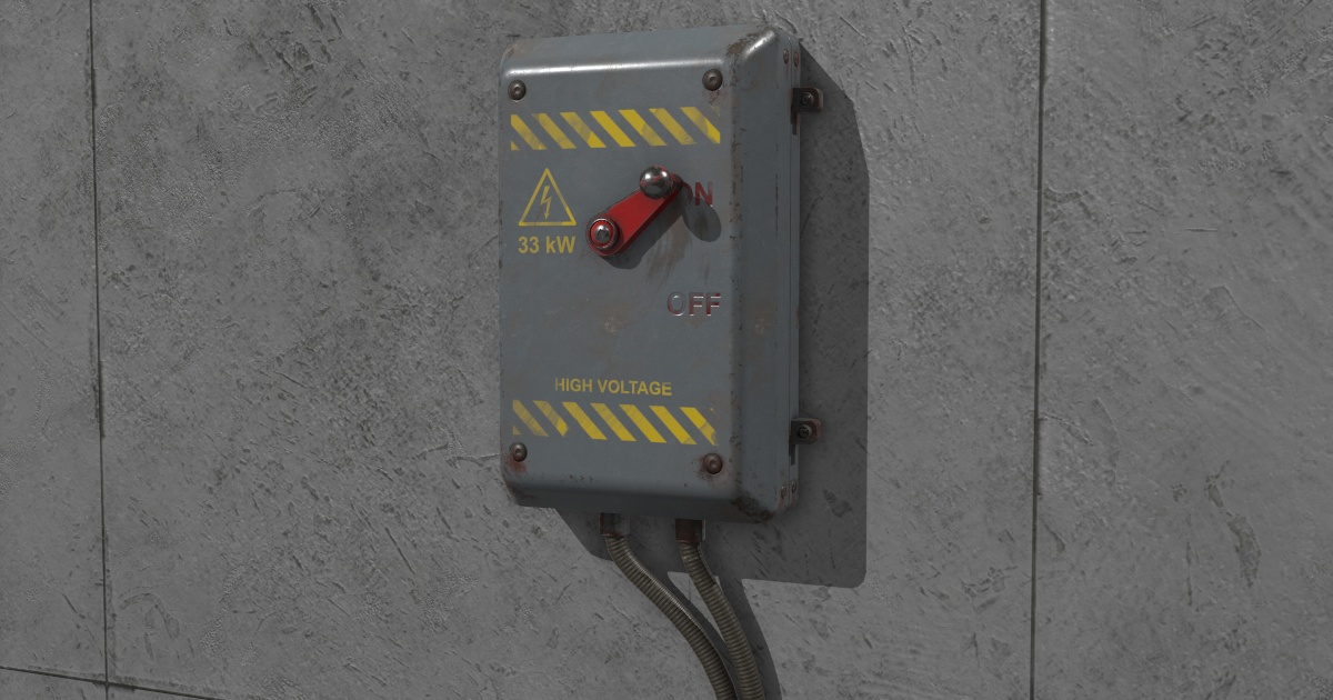 Electric Power Switch PBR | 3D Industrial | Unity Asset Store