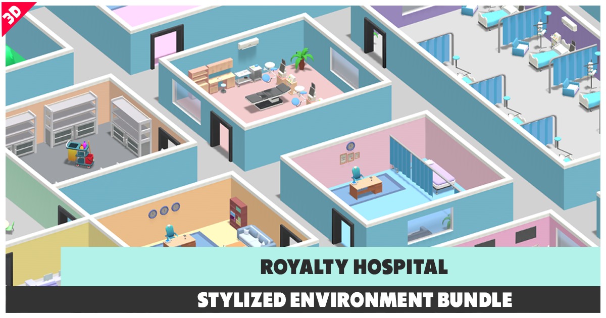 Royalty Hospital Stylized Environment Bundle | 3D Environments | Unity ...