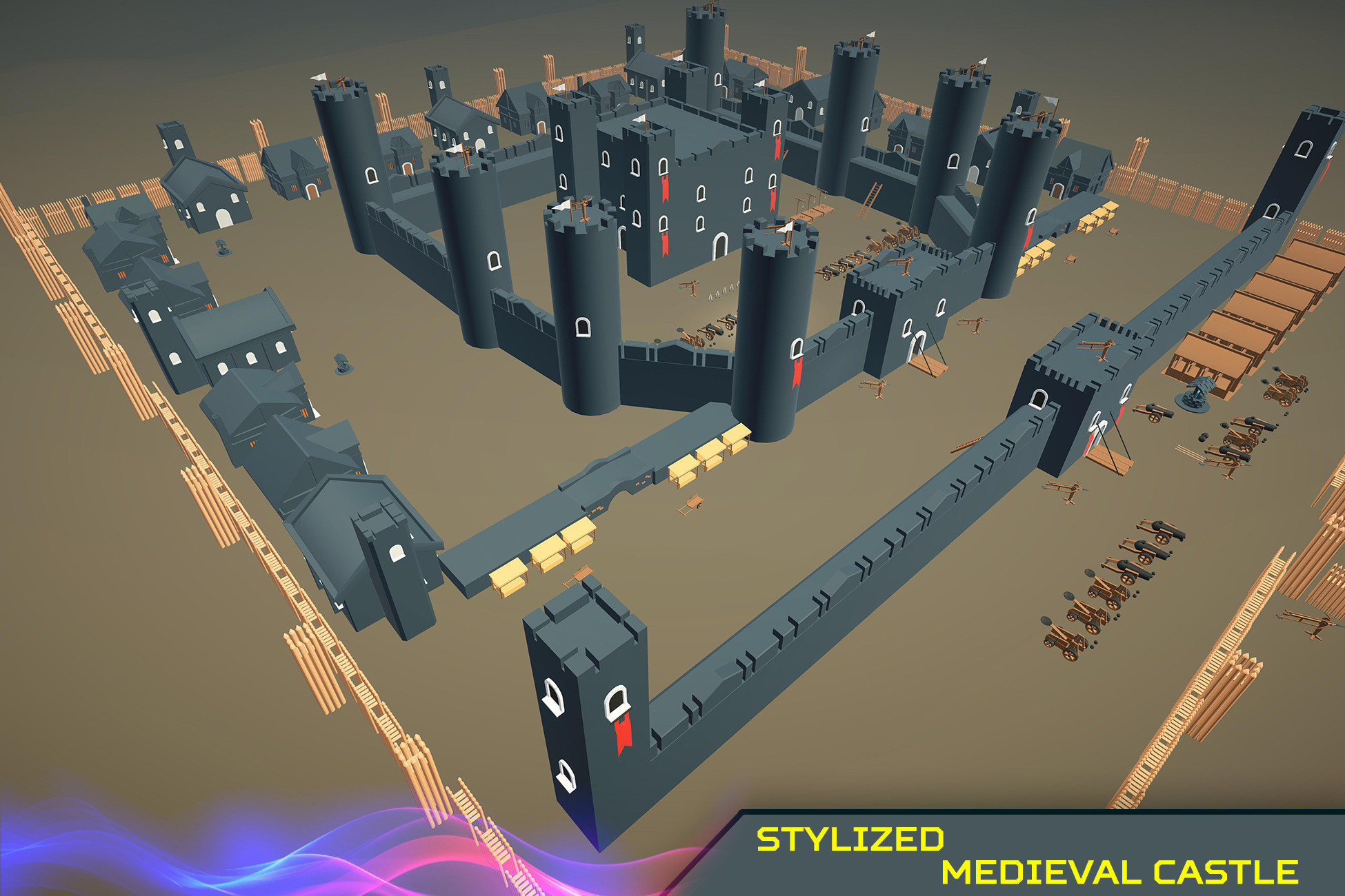 Stylized Medieval Castle Props | 3D Fantasy | Unity Asset Store