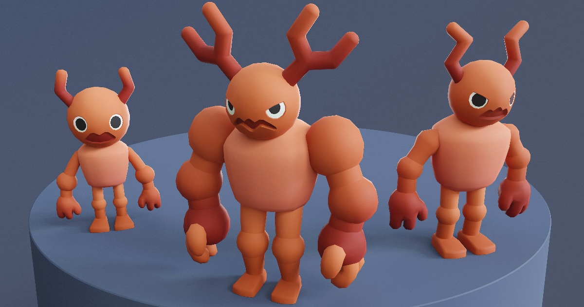 Cartoon Characters Stocky Warriors 3d 生物 Unity Asset Store