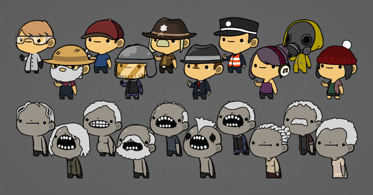 2d Zombie Apocalypse Character Pack 2d 角色 Unity Asset Store