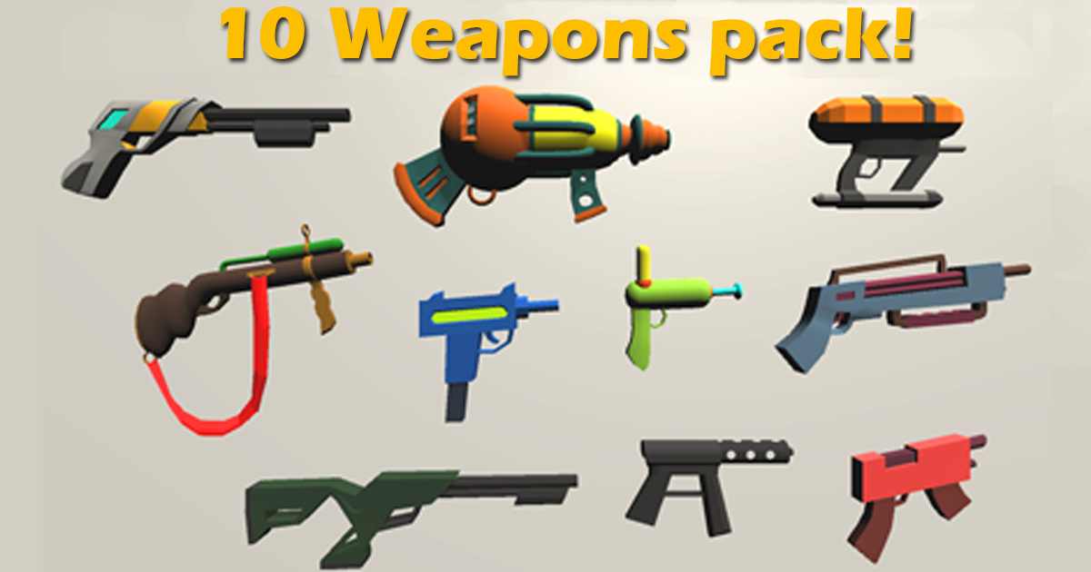 10 Weapons Pack | 3D Weapons | Unity Asset Store