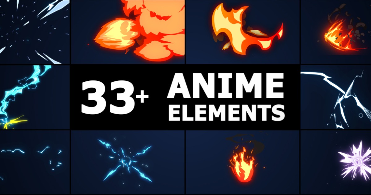 Anime Elements And Transitions | 2D Textures & Materials | Unity Asset ...