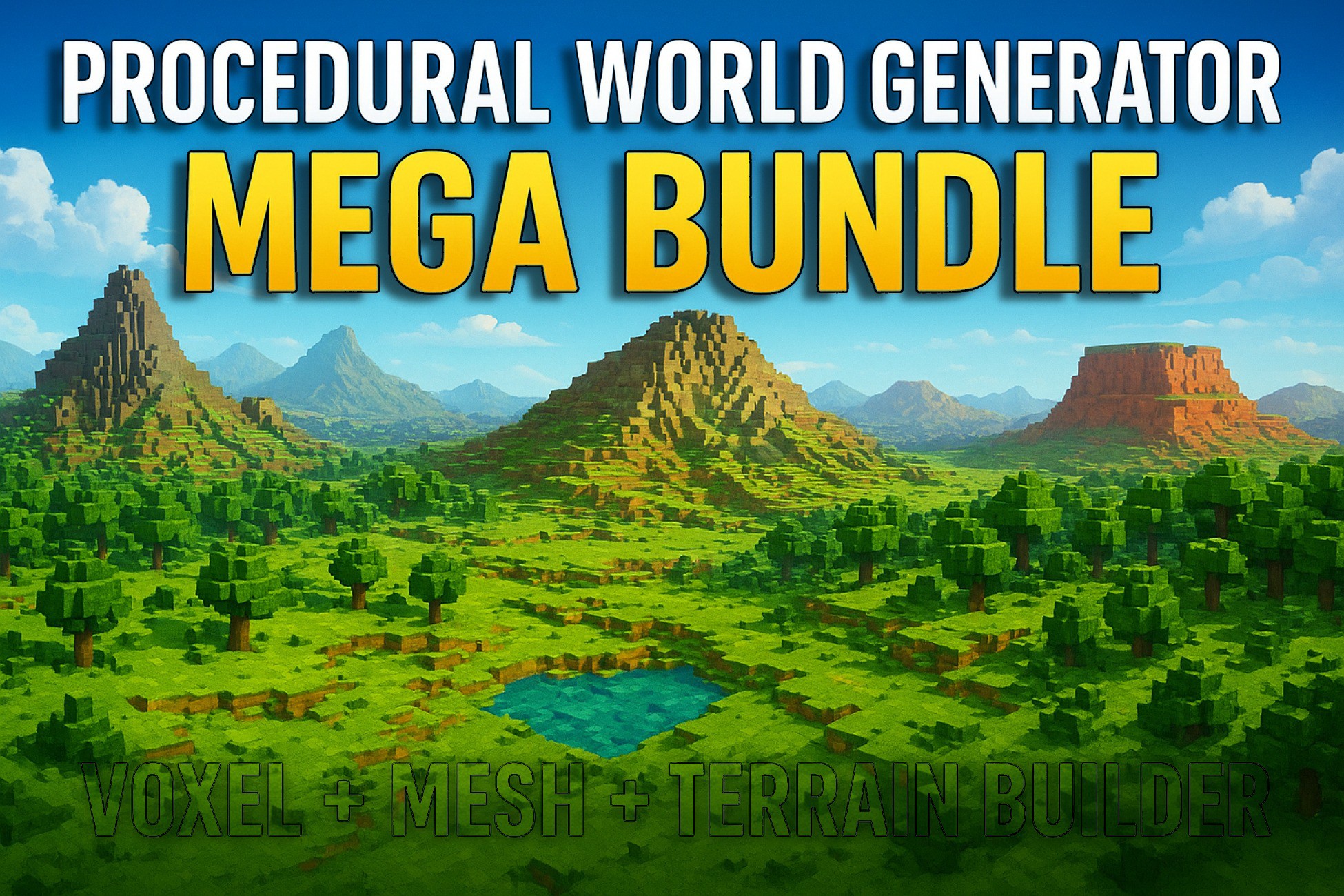 Procedural World Generator Mega Bundle – Voxel + Mesh + Terrain Builder ...