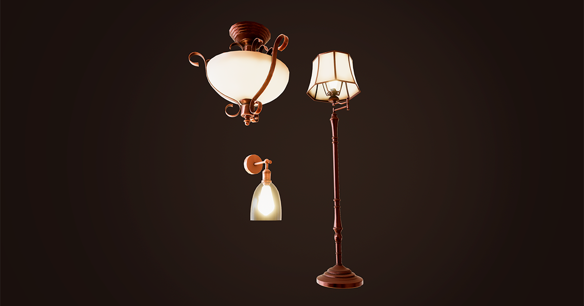 Vintage Lamps Pack | 3D Furniture | Unity Asset Store