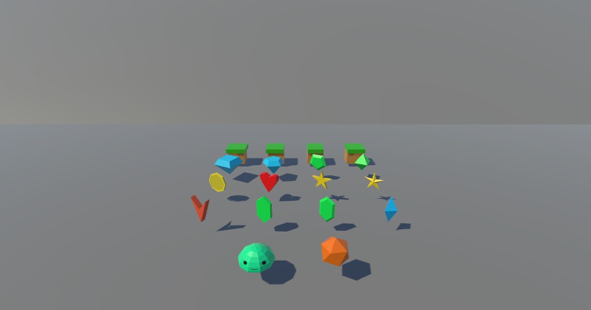 Platform and gems 2.5D | 3D Props | Unity Asset Store