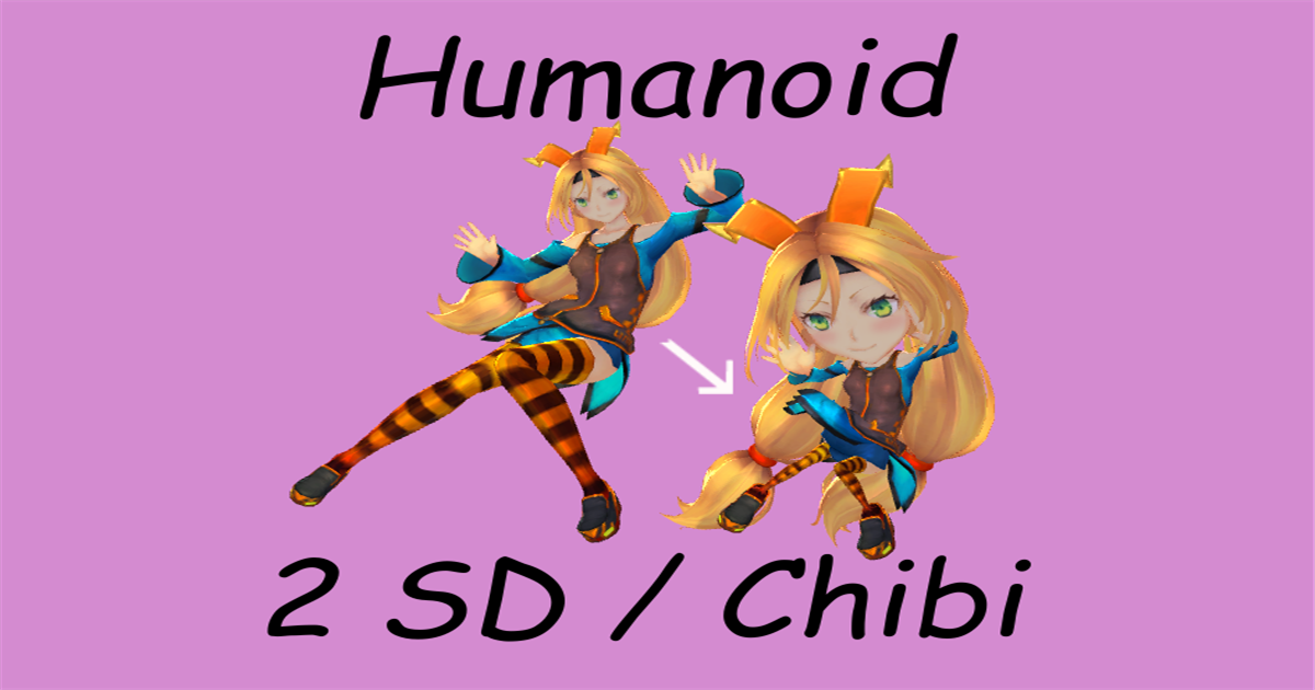 Humanoid to SD / Chibi / Tiny / Cute / Kawaii | Modeling | Unity Asset ...