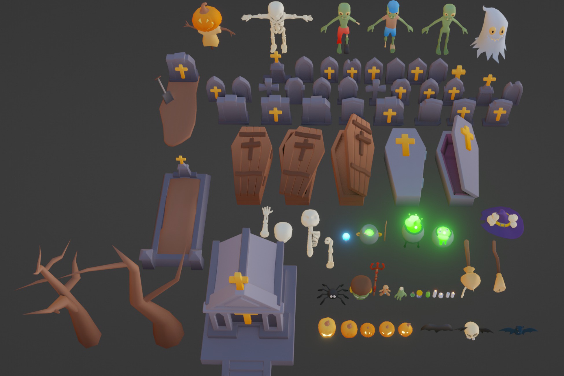 MEGA Stylized Halloween Pack | 3D Props | Unity Asset Store