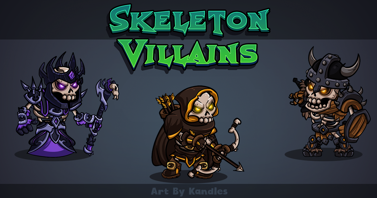 Skeleton Villains | 2D Characters | Unity Asset Store