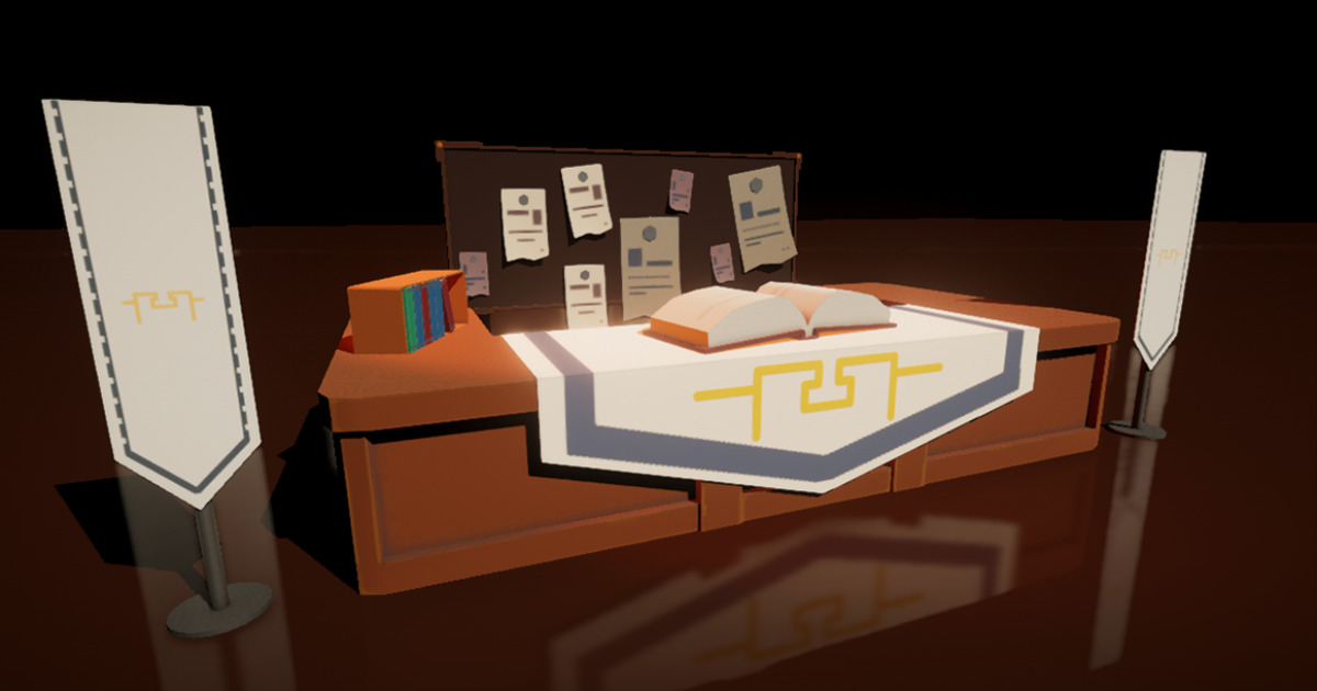 Low Poly Fantasy Desk | 3D Furniture | Unity Asset Store