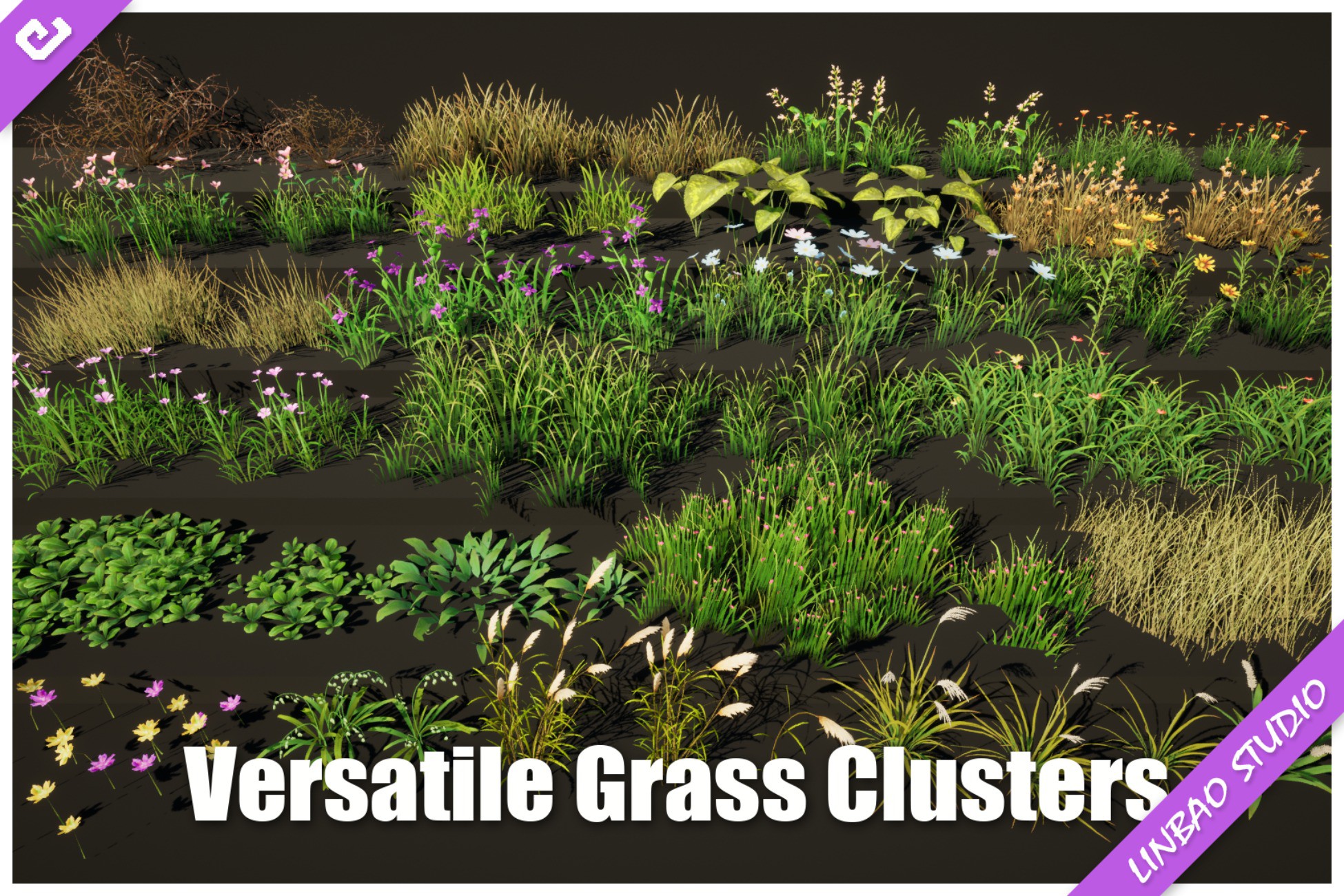 Versatile Grass Clusters | 3D Vegetation | Unity Asset Store