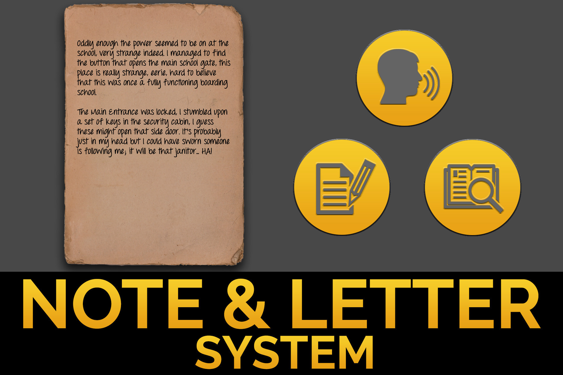 Letter & Note System | Systems | Unity Asset Store