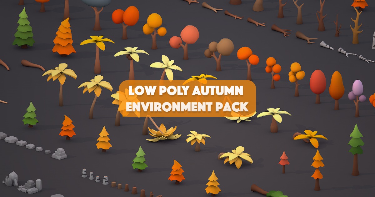Low Poly Autumn Environment Pack | 3D 风景 | Unity Asset Store