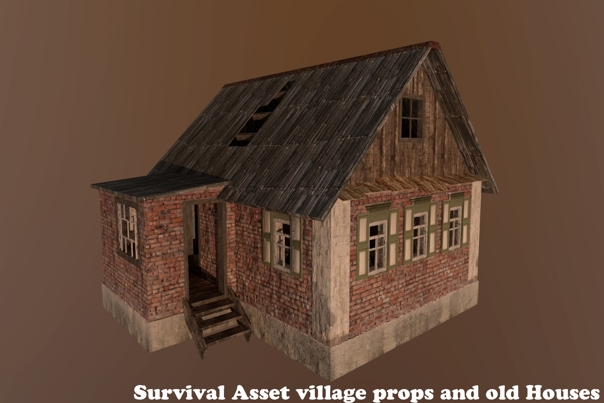 Survival Asset village props and old Houses | 3D Exterior | Unity Asset ...