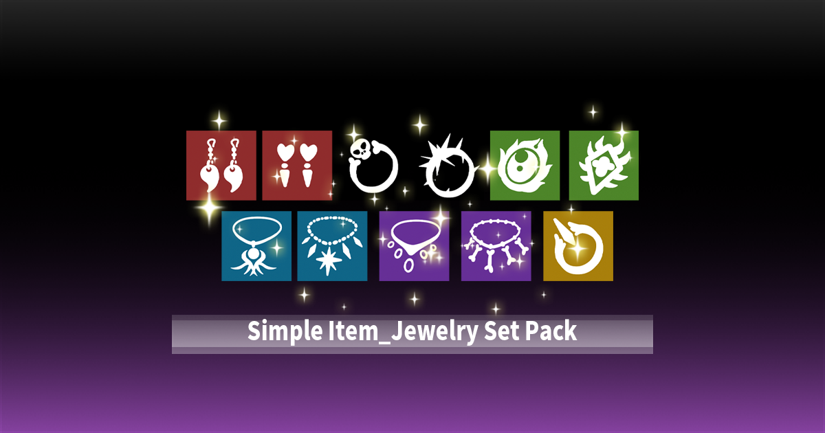 Simple Item_Jewelry Set Pack | 2D Icons | Unity Asset Store