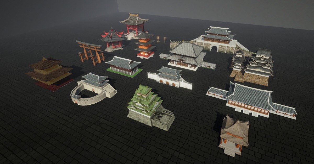 Asian Ancient Buildings | 3D Environments | Unity Asset Store