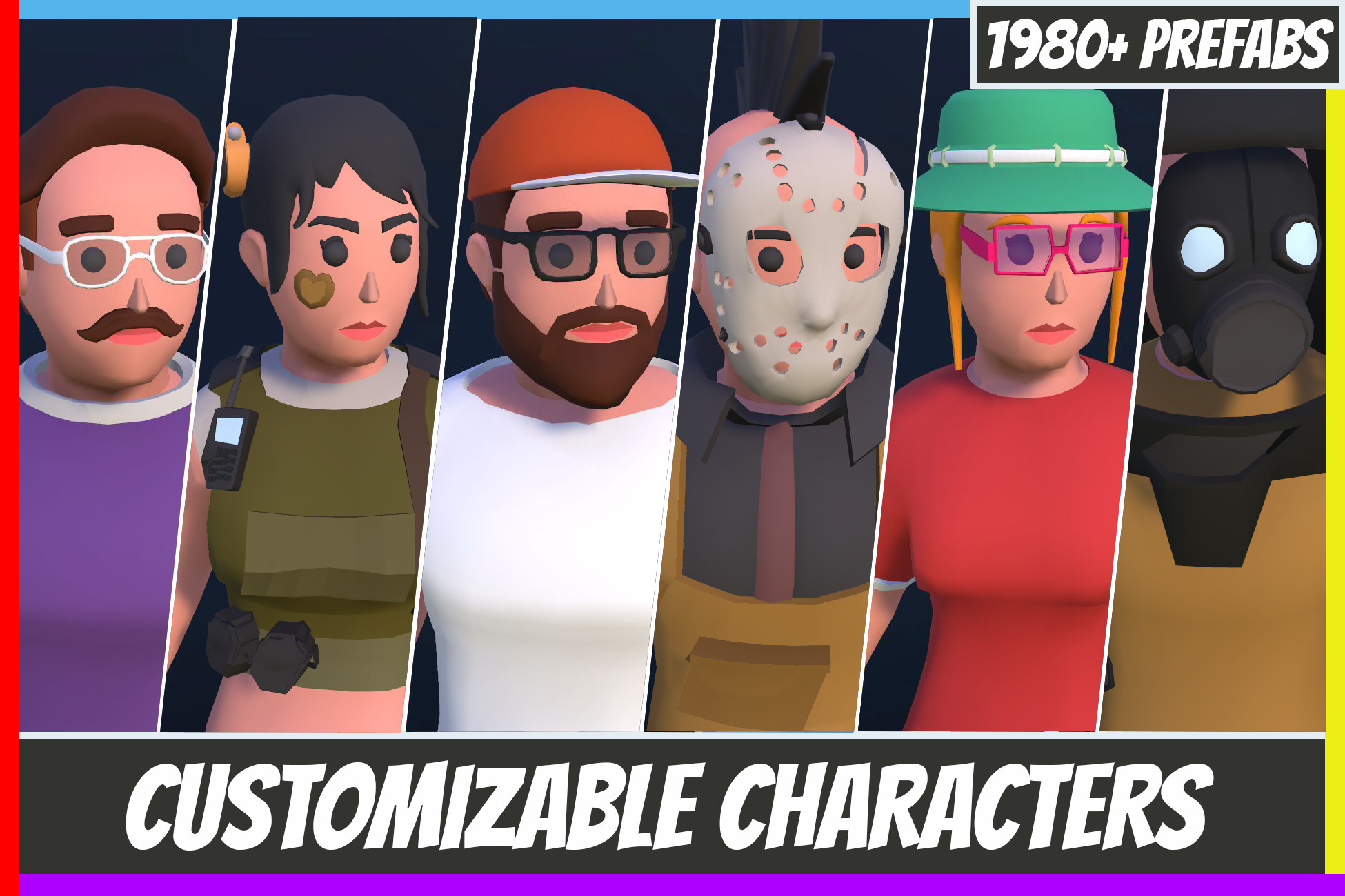 Customizable 3D Characters Pack Vol 3 | 3D Humanoids | Unity Asset Store