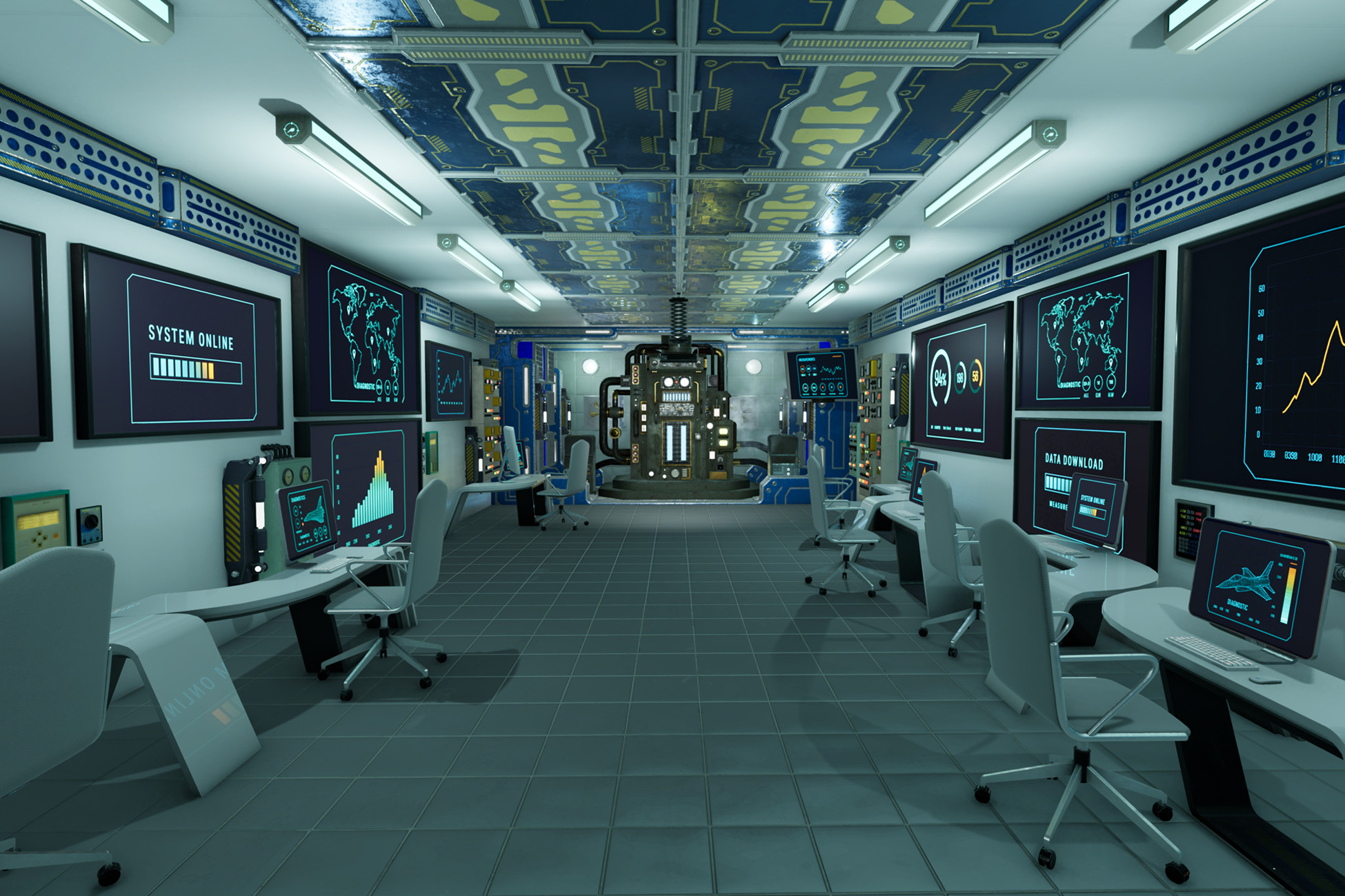 SciFi Control Room 2. (URP) | 3D Sci-Fi | Unity Asset Store