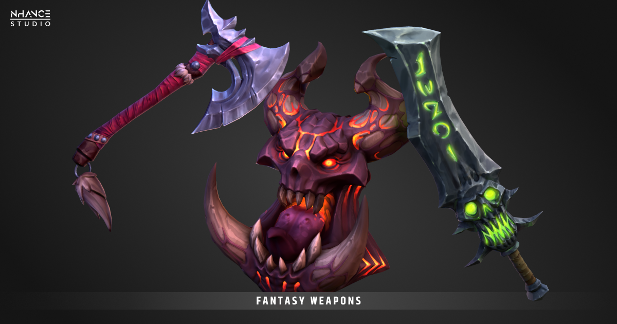 Stylized Fantasy Weapons Pack 3d Weapons Unity Asset Store