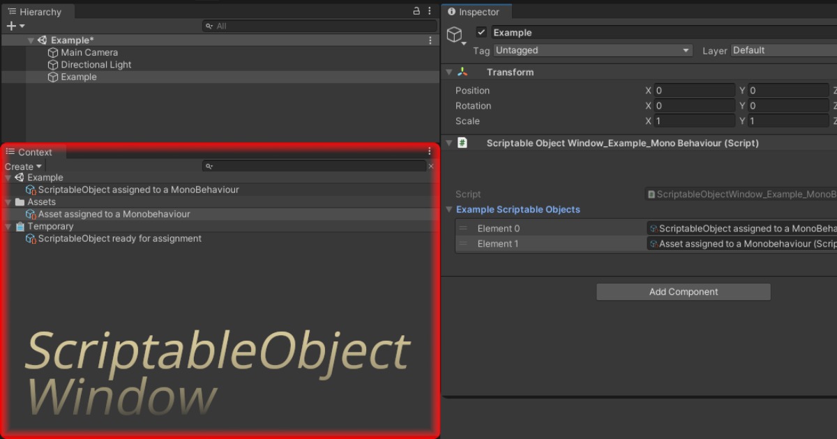 Scriptableobject Window Utilities Tools Unity Asset Store