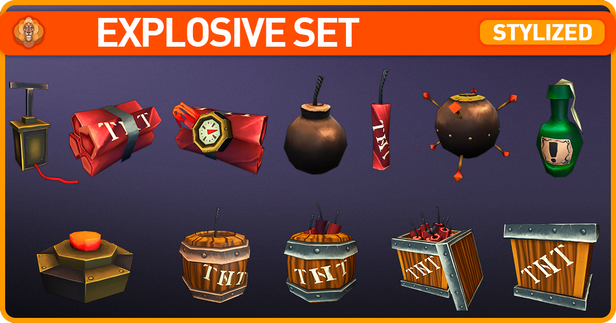 Explosives Set | 3D Interior | Unity Asset Store