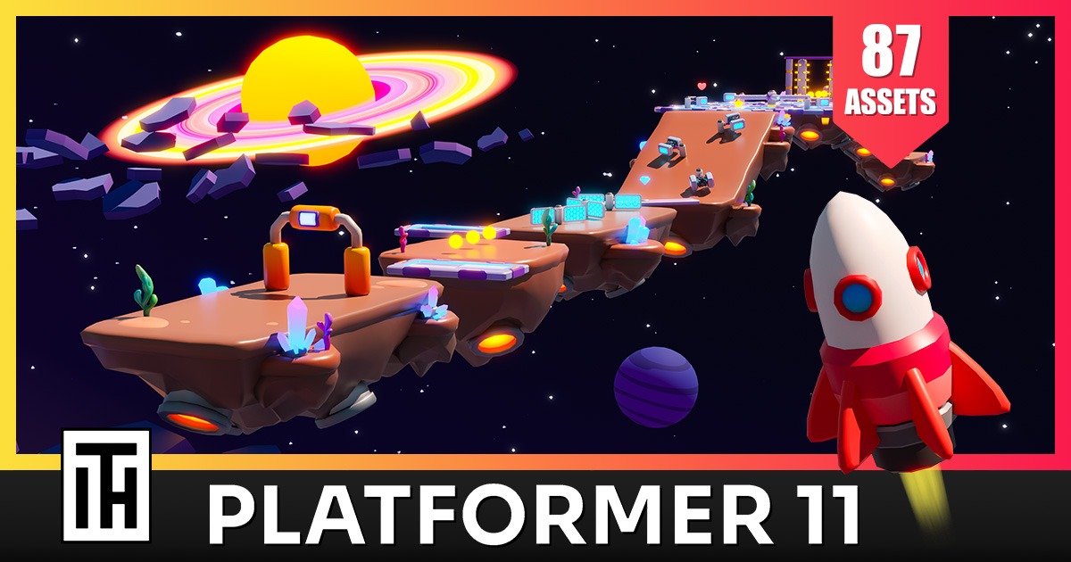 Platformer 11 Space - Low Poly 3D Models Pack | 3D Environments | Unity ...