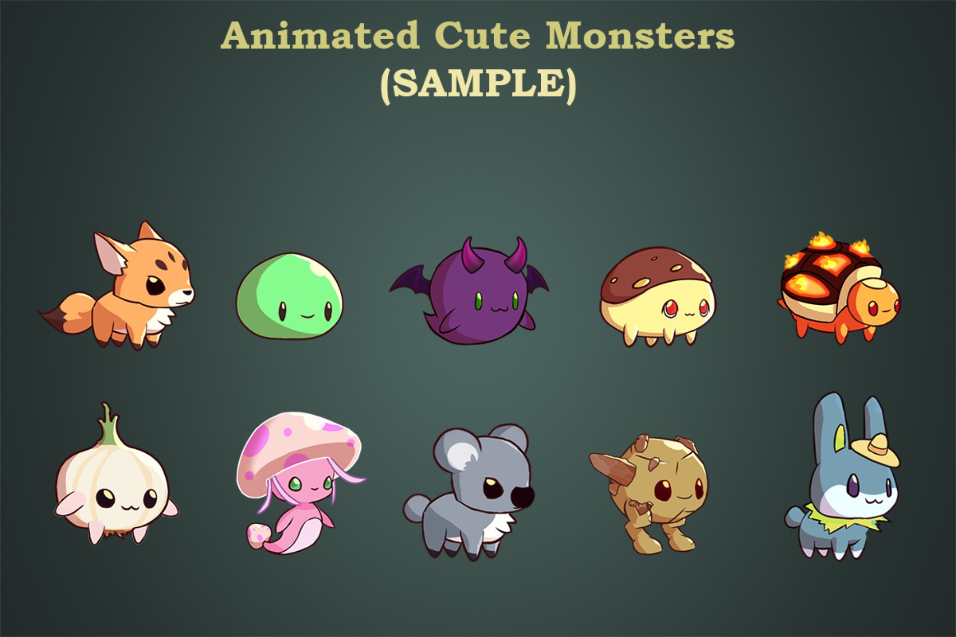 Cute Animated Monsters (Fantazia) | 2D Characters | Unity Asset Store
