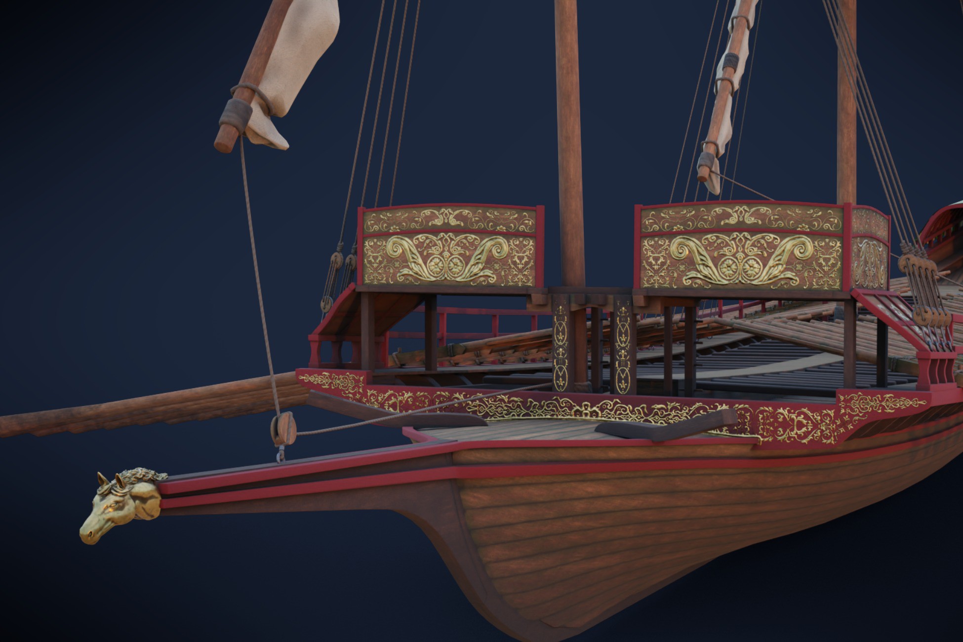 Medieval Galley [HDRP] | 3D 船舶 | Unity Asset Store