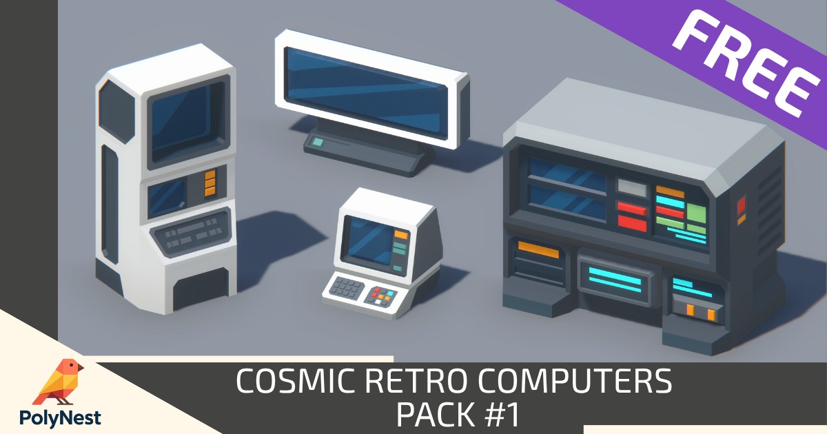 Cosmic_Retro_Computer_Free | 3D Sci-Fi | Unity Asset Store
