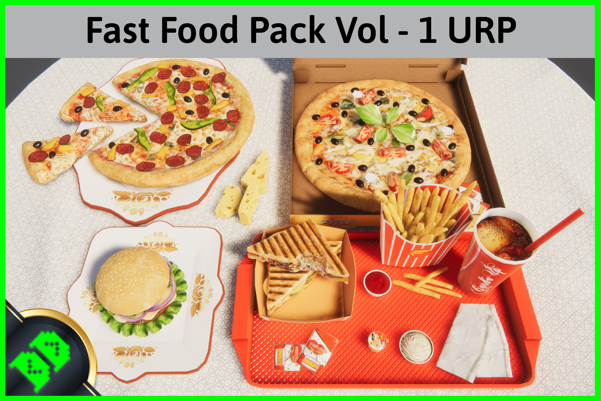Fast Food Pack Vol - 1 URP | 3D 食物 | Unity Asset Store