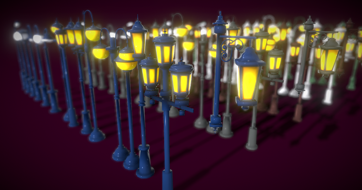 V5 Lamp Colection2 | 3D Exterior | Unity Asset Store