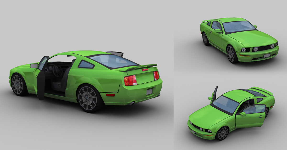 Car with Interior 20 | 3D Land | Unity Asset Store