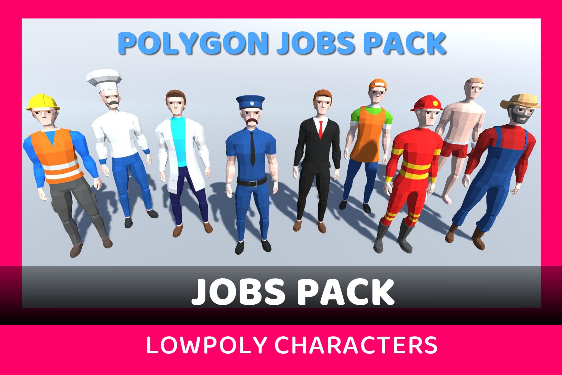 POLYGON Jobs Characters Pack - LOWPOLY Jobs Characters | 3D Characters ...