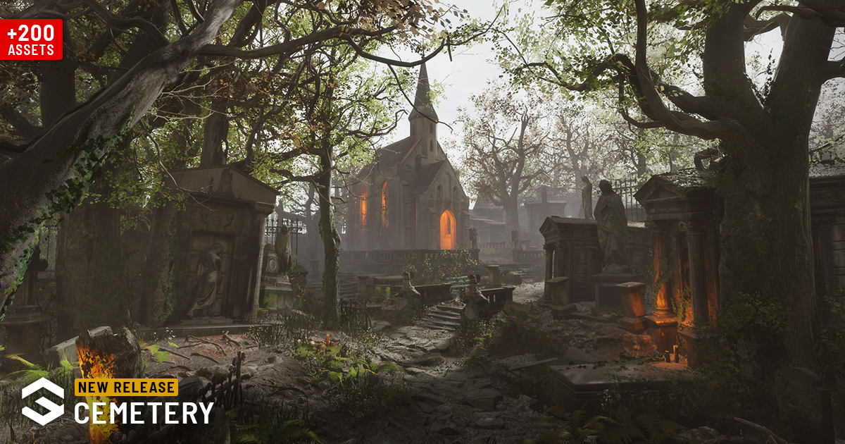 Cemetery - Forgotten Churchyard | 3D Fantasy | Unity Asset Store