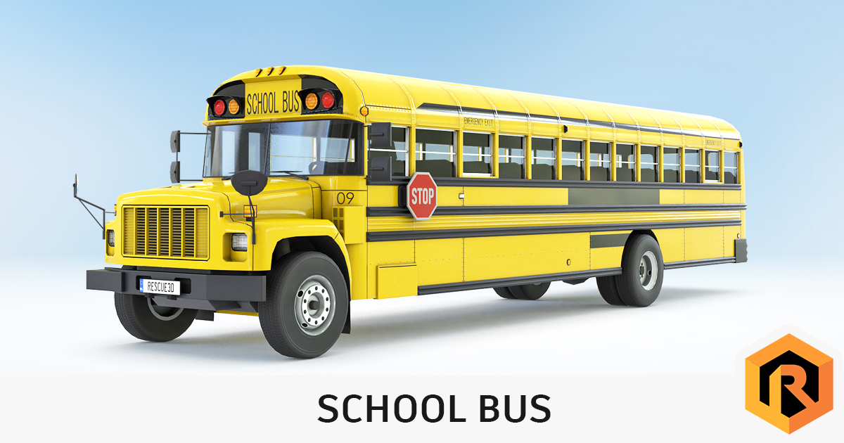 Yellow School Bus | 3D Vehicles | Unity Asset Store