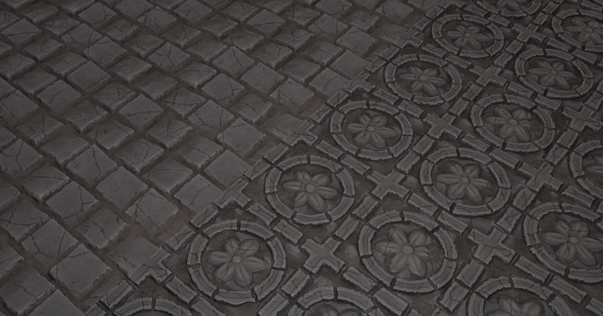 Stylized Paving Stones Materials Pack | 2D Textures & Materials | Unity ...