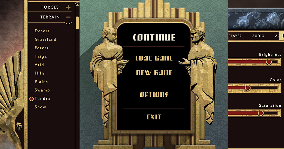Modular Art Deco UI Kit - Desktop Strategy Game | 2D GUI | Unity Asset ...