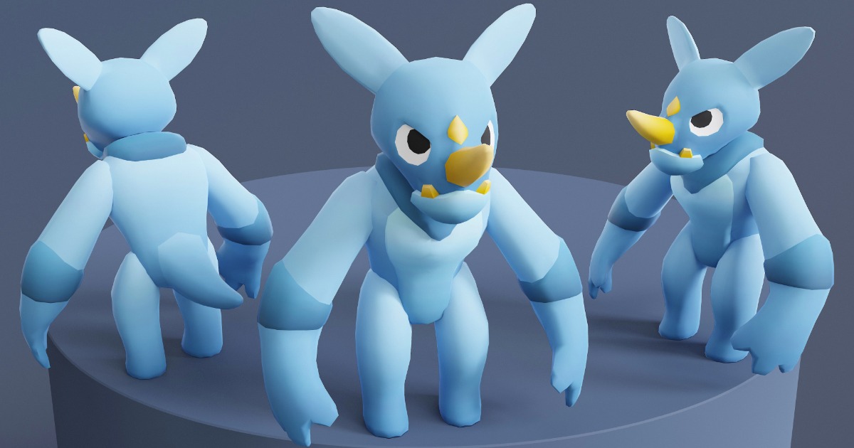 Cartoon Characters - Medium Bluerock Warrior | 3D Creatures | Unity ...